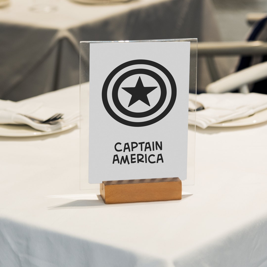 Marvel Superhero Table Numbers Wedding Table Numbers - Etsy