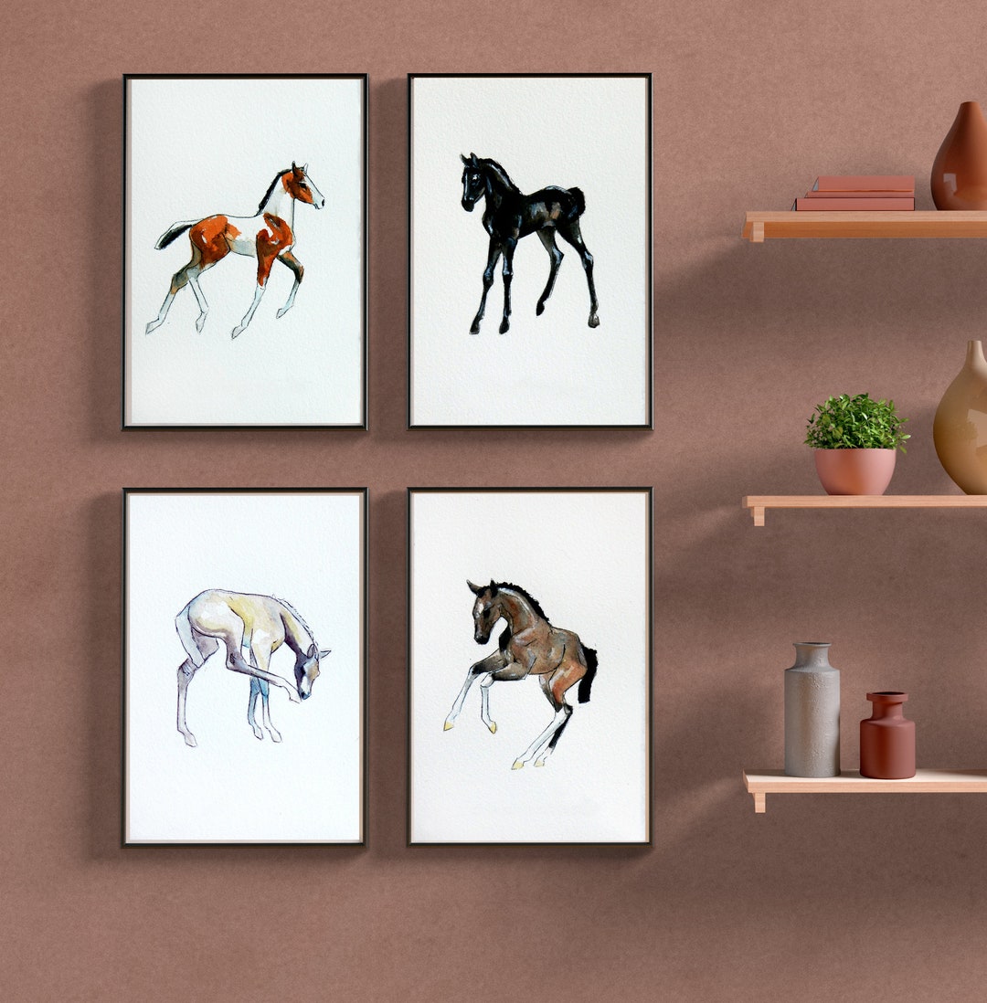 Nursery Prints - Foal Prints- Horse Prints - Pony Print Set ...