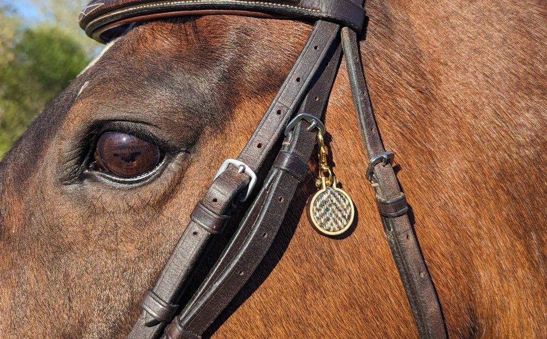 Harris Tweed® Bridle Charm | Bridle Tag | Tweed Keychain | Collar Charm ...