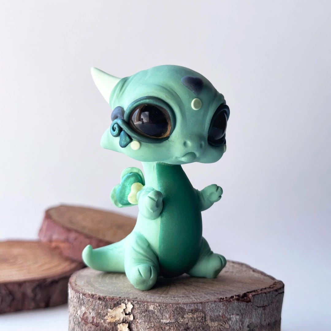Wee Light Green Fairy Dragon - Etsy