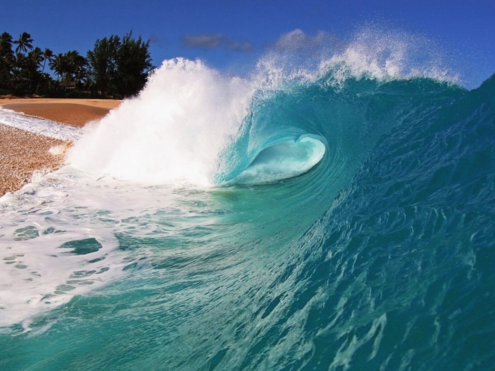 Hawaii Beach Wave Photography Surfing Photo Print of a Beautiful Blue ...