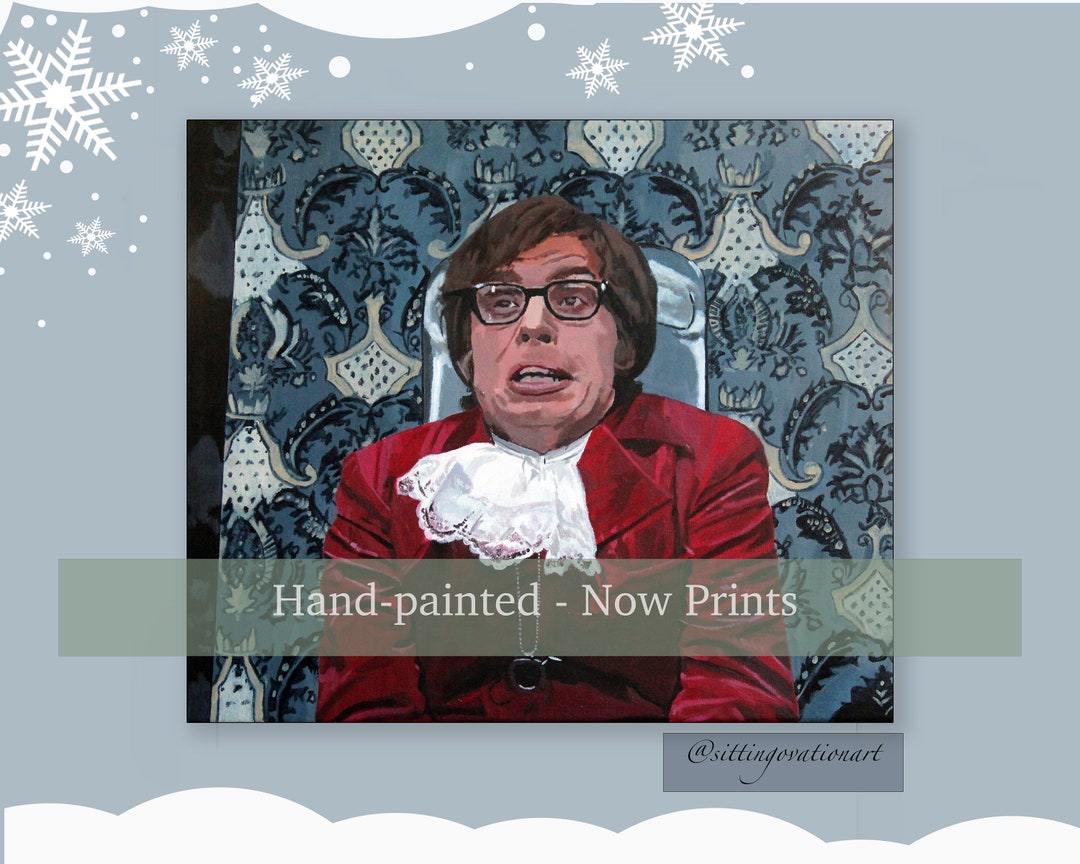 Austin Powers Bathroom Art Hand-painted Original - Etsy