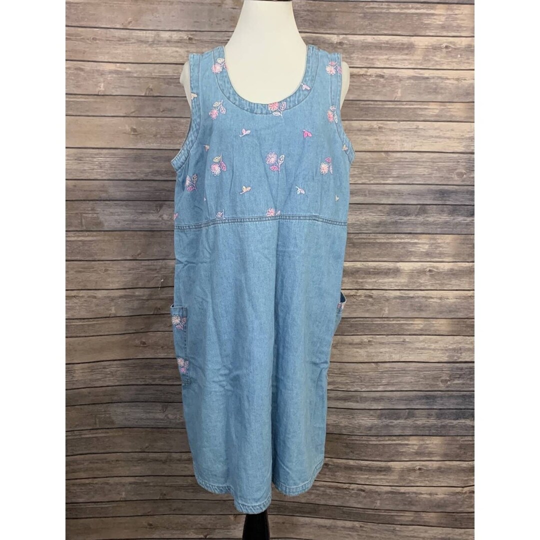 Vintage CMC by Color Me Cotton Denim Dress - Etsy