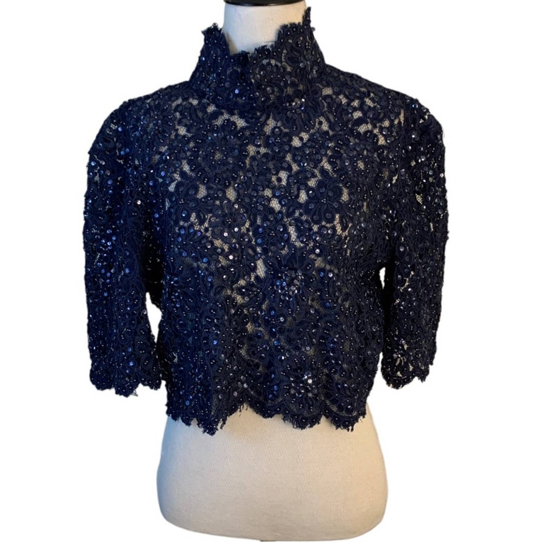 Vintage PR by Patricia Rhodes Lace Top - Etsy