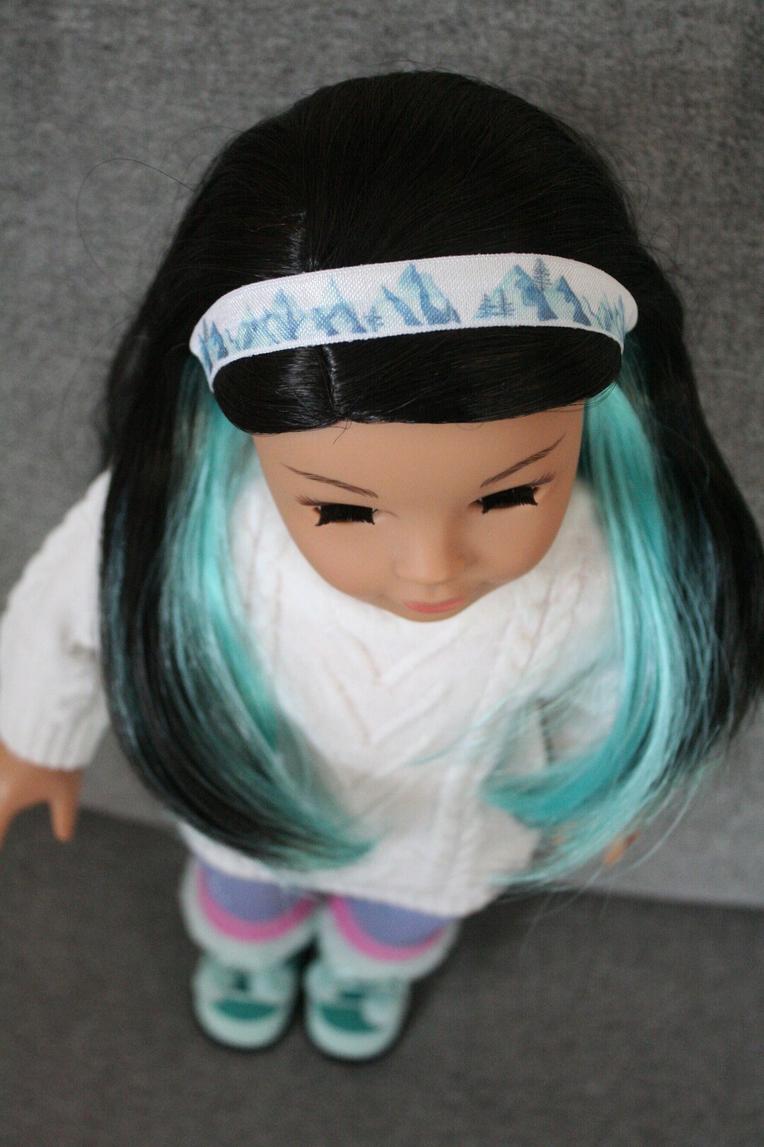Corinne Headband Set 18 Doll Headbands Periwinkle & Turquoise Headbands ...