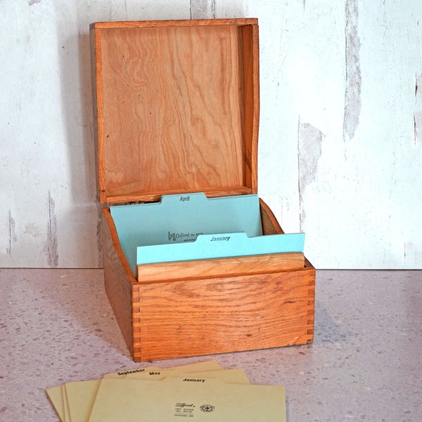 Wood File Box - Etsy