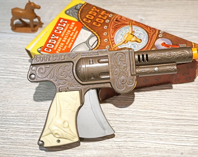 Vintage 1950s Langson Mfg Co Cody Colt Automatic Paper Buster Cap Gun ...