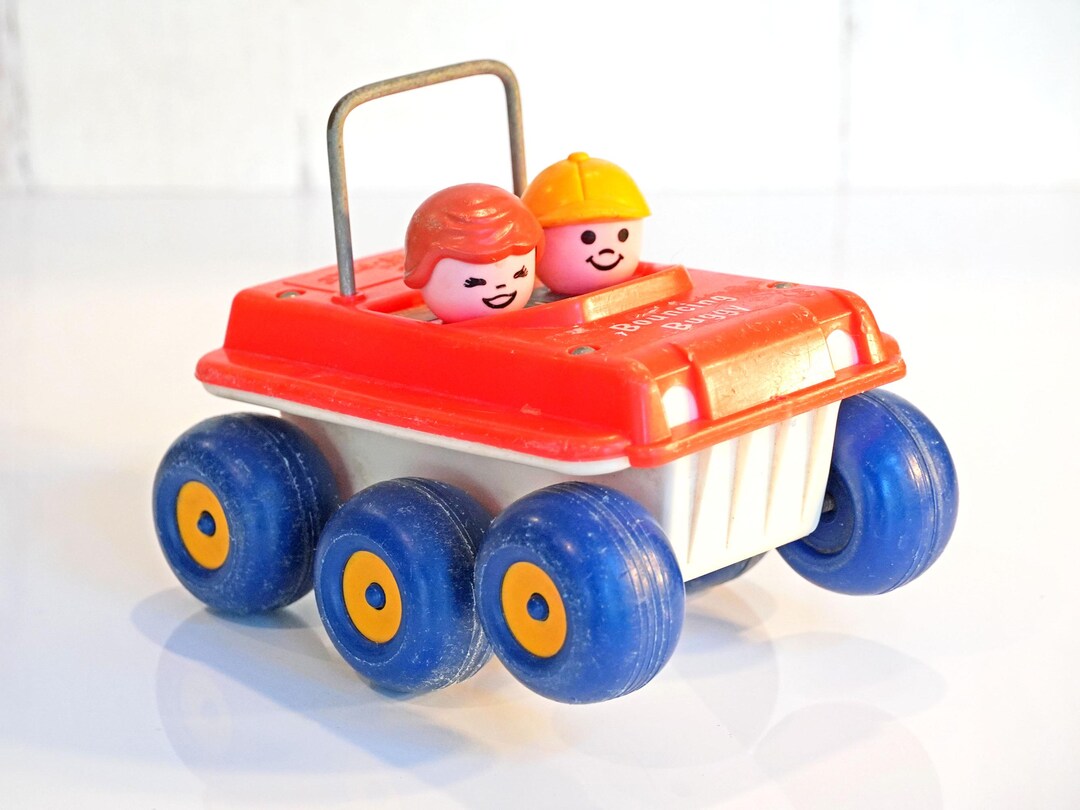 Vintage 1973 Fisher Price Bouncing Buggy 122, Push & Pull Dune Buggy ...