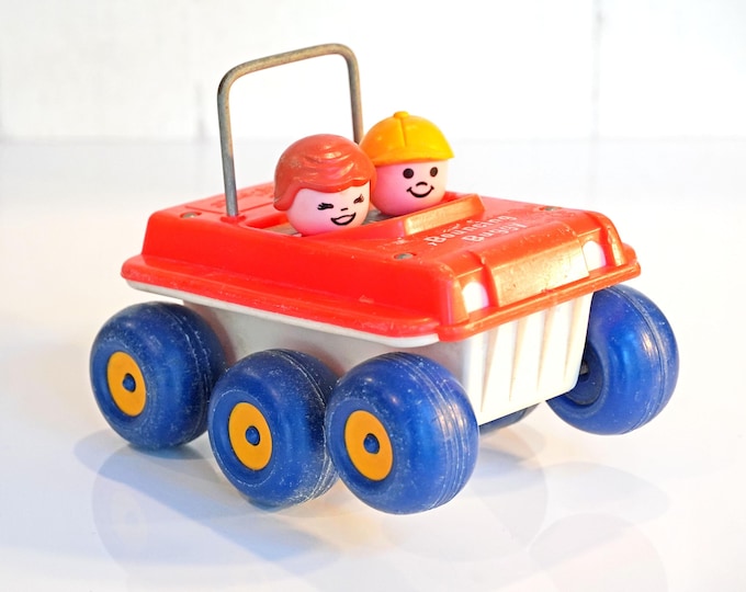 Vintage 1973 Fisher Price Bouncing Buggy 122, Push & Pull Dune Buggy ...