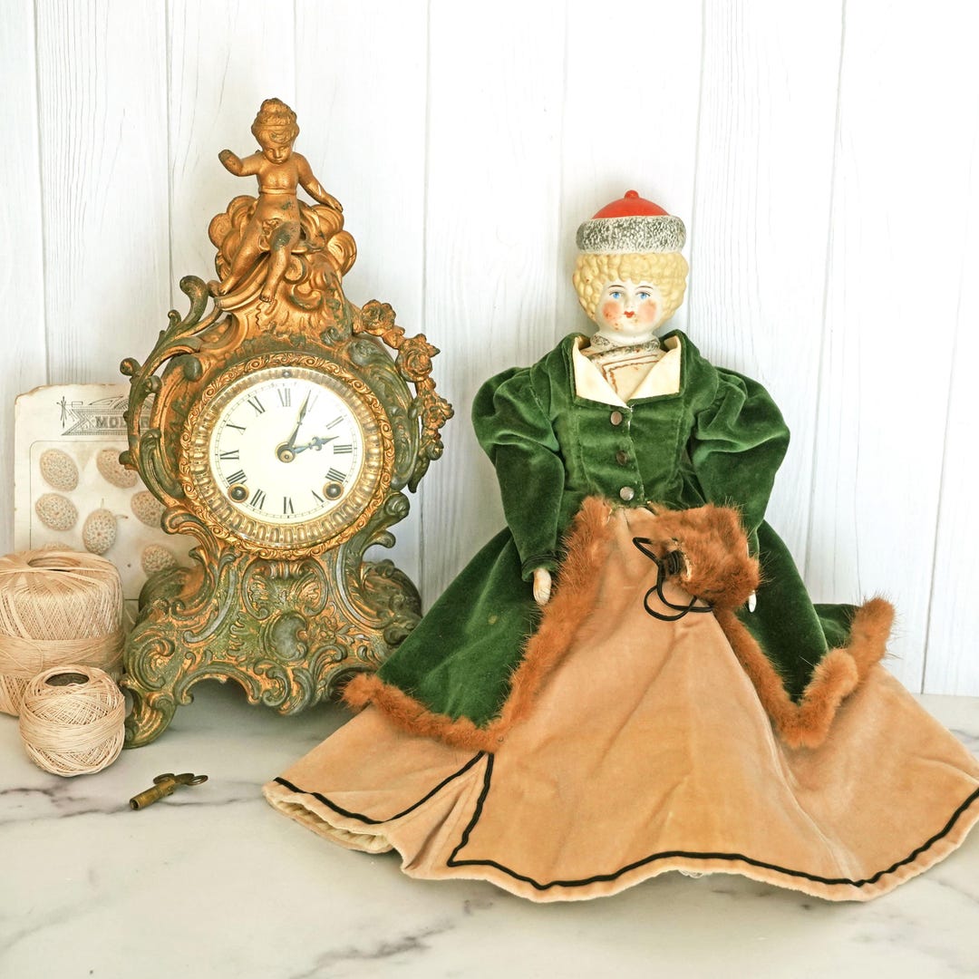 Vintage Handmade Reproduction of German Porcelain Head Doll, 16 1/2 ...