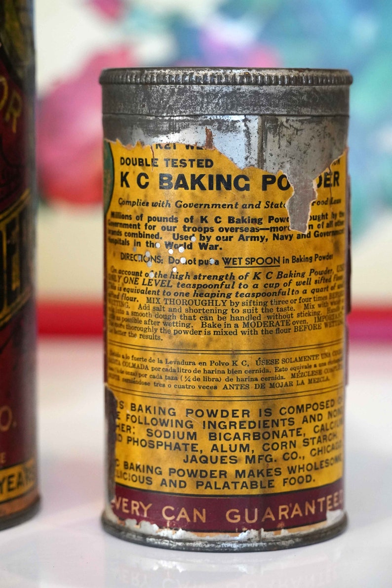 Antique 1920s Jacques Mfg. Co Chicago K C Baking Powder 25 - Etsy