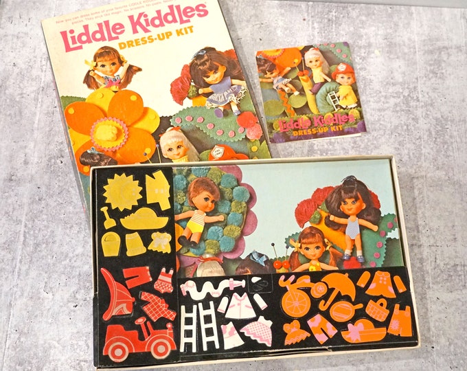 Vintage 1968 Colorforms Mattel Liddle Kiddles Play Set, Backdrops ...