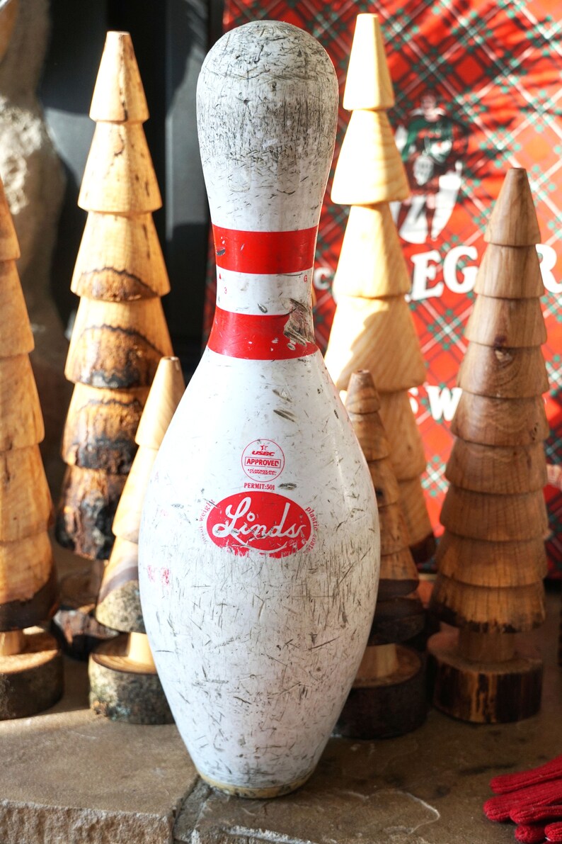 Vintage Linds 501 Bowling Pin USBC Approved Great Distressed - Etsy