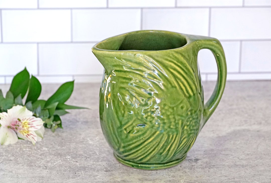 Vintage 1930s Mccoy Mccoy Angelfish Pitcher Glazed Forest - Etsy