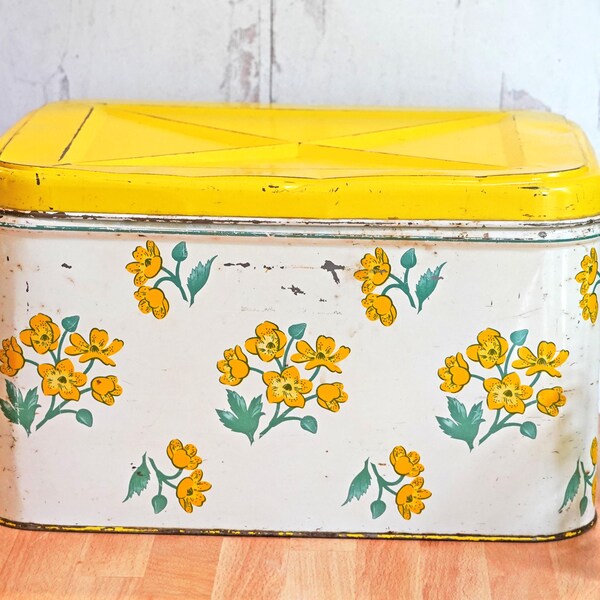 Yellow Bread Box - Etsy
