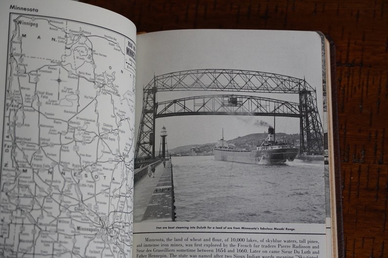 Vintage 1959 Leather Bound Executive Record and Travel Guide | Etsy