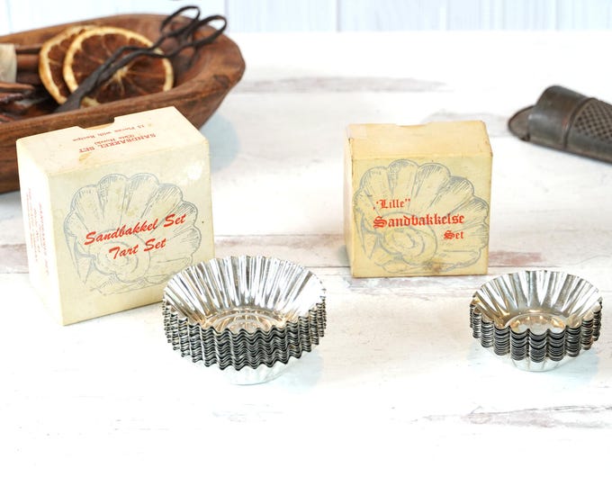Vintage GLADD Sandbakkel Molds, Style 45 2 3/4" Diam or Lille ...