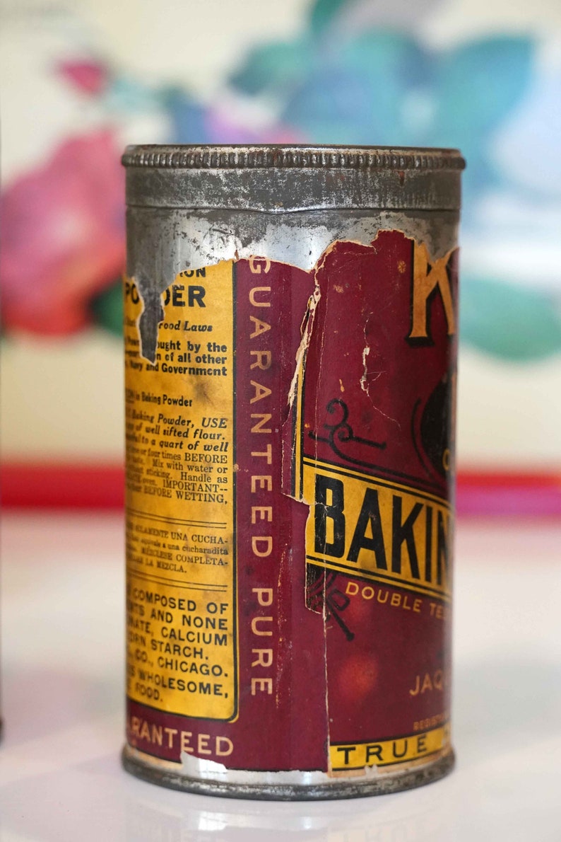 Antique 1920s Jacques Mfg. Co Chicago K C Baking Powder 25 - Etsy