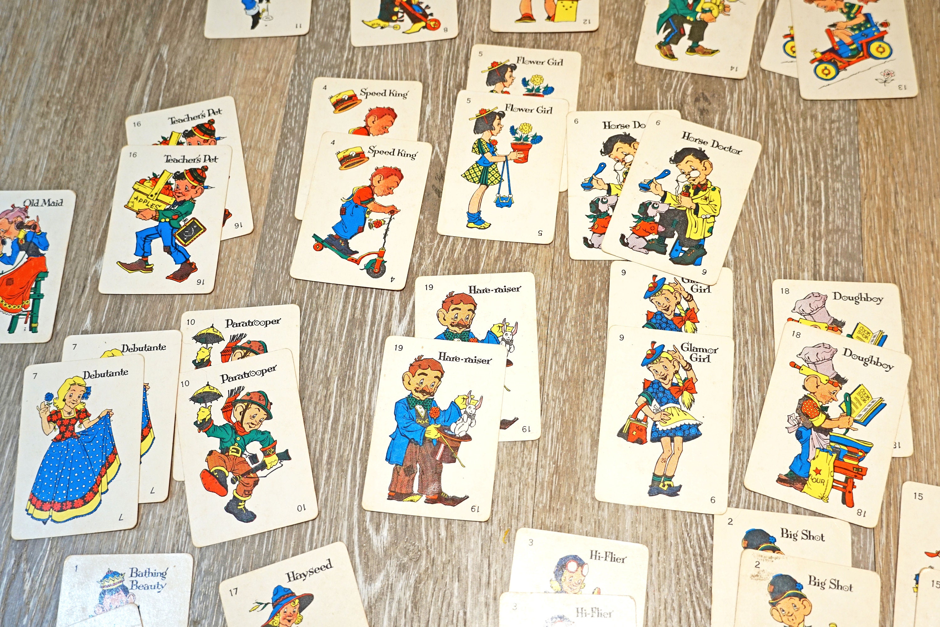 Vintage 1936 Old Maid Card Game Parker Brothers No 4981 | Etsy