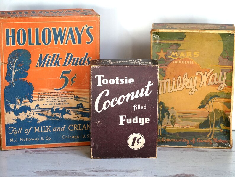 Vintage Tootsie Coconut-filled Fudge Empty Candy Box, 1 Cent Price, 120 ...