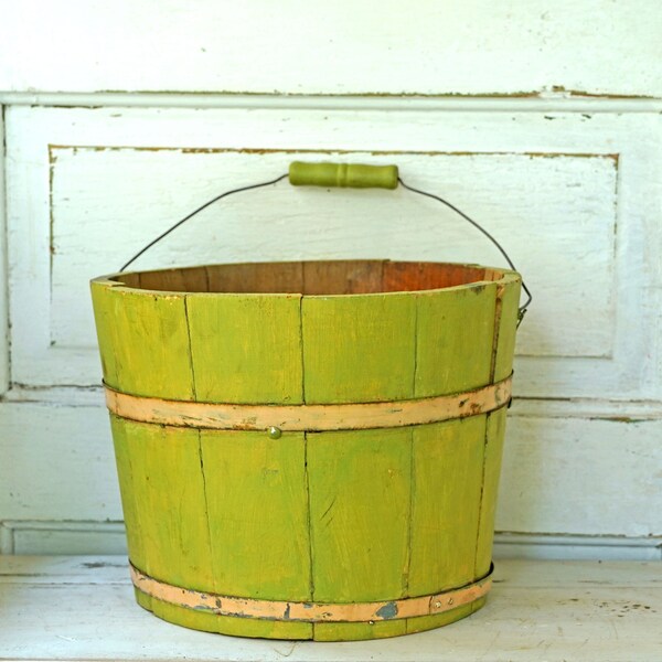 Rustic Wood Bucket - Etsy