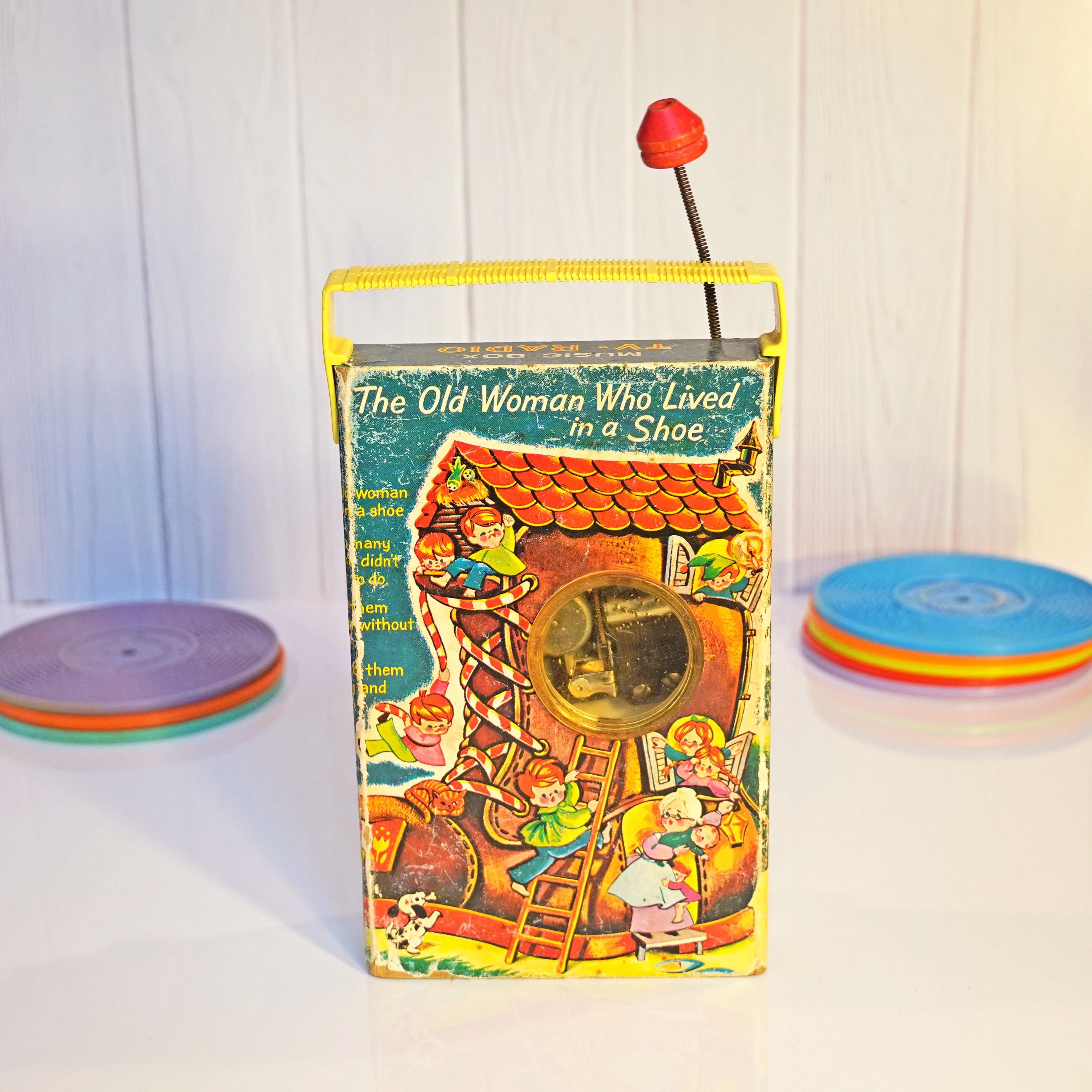 Vintage 1968 Fisher Price Music Box TV Radio 161, Old Woman Who Lived ...