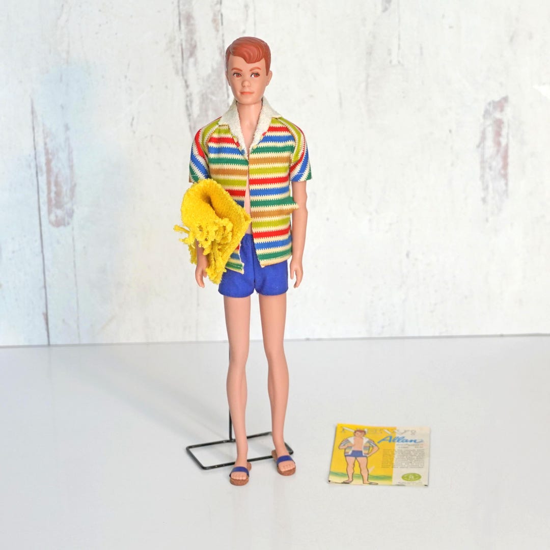 Vintage 1963 Mattel Allan Doll Stock # 1000 Ken's Buddy, Blue Swim ...