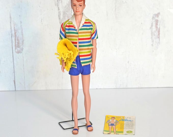 Vintage 1963 Mattel Allan Doll Stock # 1000 Ken's Buddy, Blue Swim ...