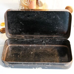 Vintage Greist Tucker Black & Gold Metal Attachments Box, Hinged Lid ...