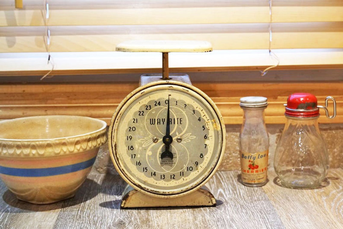 Vintage 1950s Way-rite Household Scale 25 Pound Capacity Oz - Etsy