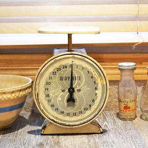 Vintage 1950s Way-rite Household Scale 25 Pound Capacity Oz, Cream ...