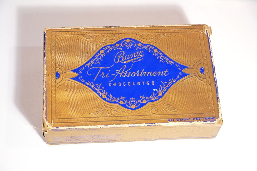 Antique Bunte Brothers Chicago Tri-assortment Chocolates, Gold and ...
