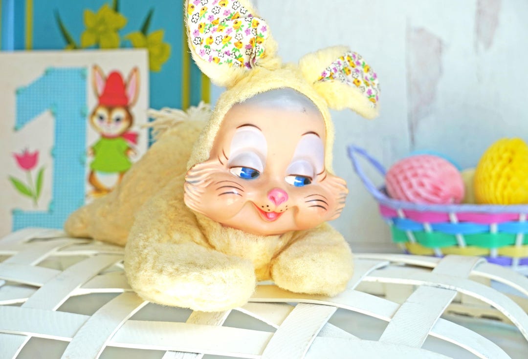 Vintage 1950s Knickerbocker Toys of Distinction Rubber Face Bunny ...