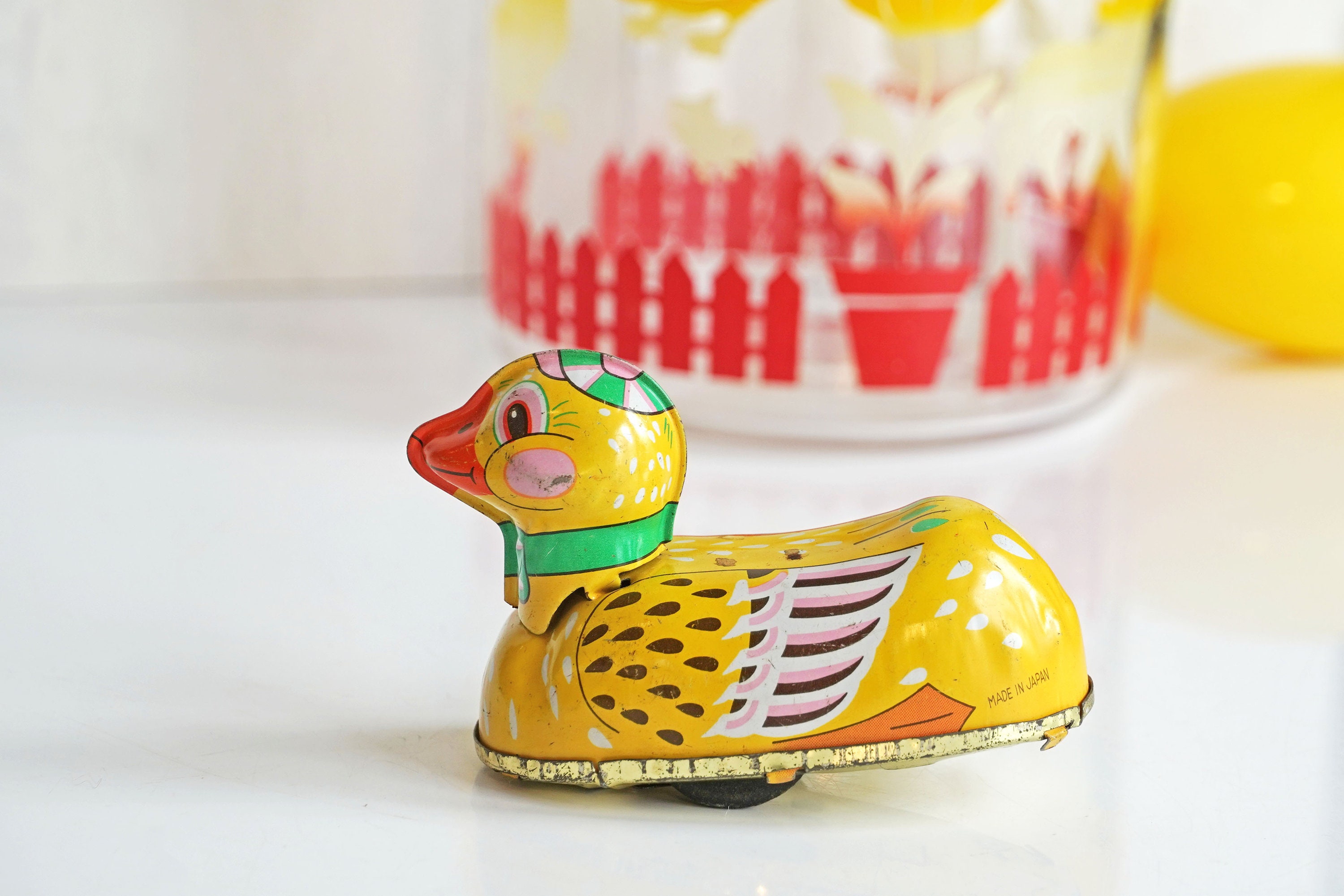 Wind-Up Toys Toys & Games Vintage Wind Up mechanical yellow feathered ...
