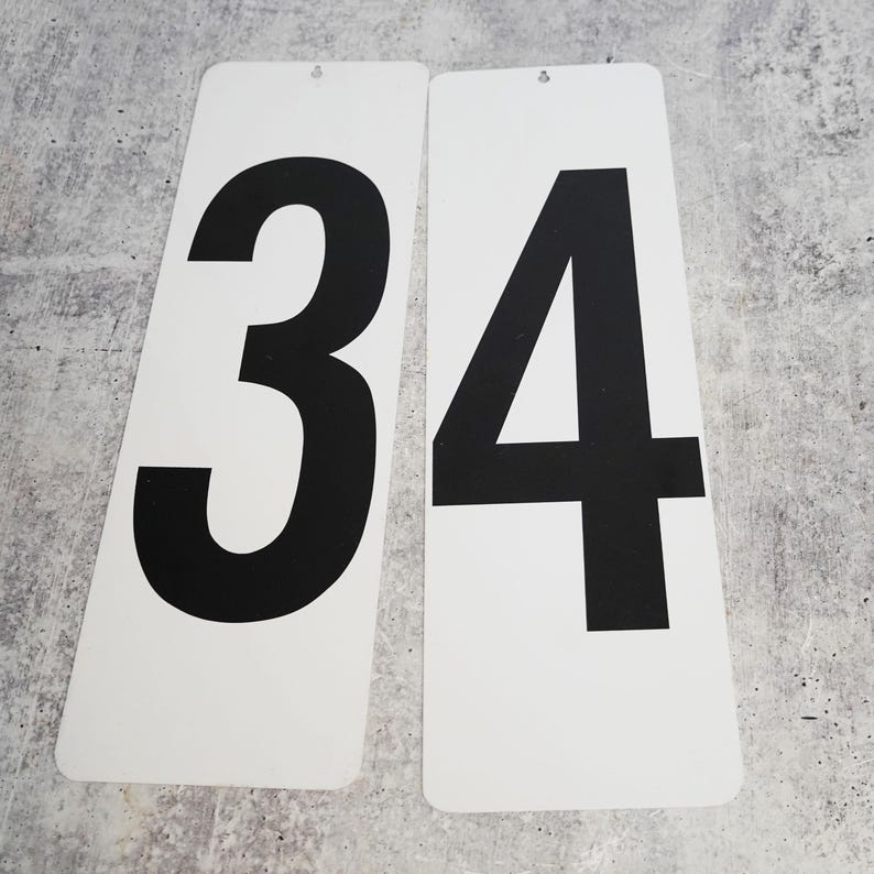 Vintage Metal Gas Station Price Numbers, 15 3/4", 24, 25 for Christmas ...