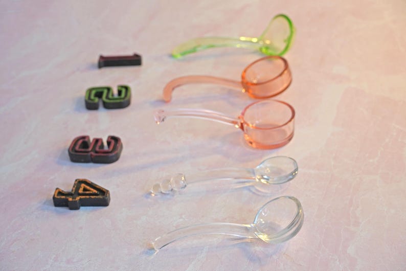 Vintage Depression Glass Mayo Spoons, Sold Individually, Green Uranium ...