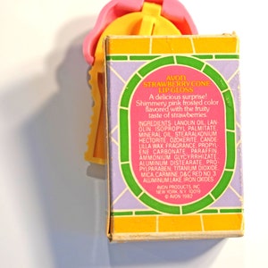 Vintage 1982 Avon Ice Cream Parlour Strawberry Cone Lip Gloss, Unused ...