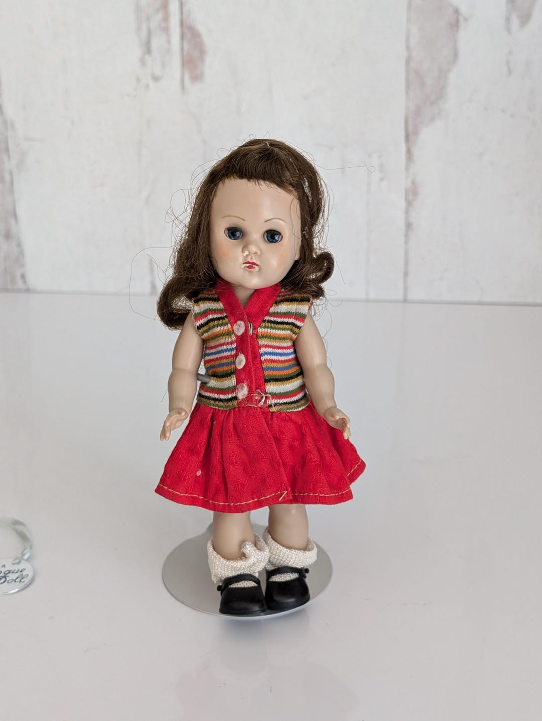 Vintage 1955 Vogue 8" Ginny Straight Leg Walker Doll, Sleep Eyes, Brown ...