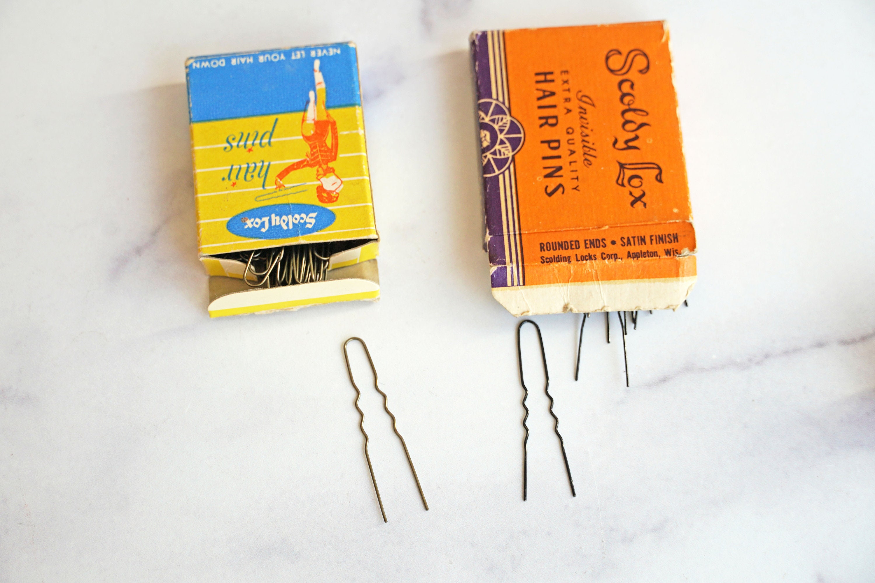 Vintage 1940s Scoldy Lox Hair Pins Full Boxes Retro Beauty - Etsy