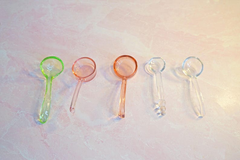 Vintage Depression Glass Mayo Spoons, Sold Individually, Green Uranium ...