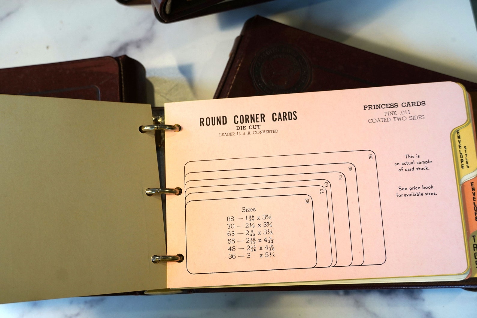 Vintage Mid-century Carpenter Paper Company 7 Leather Bound - Etsy