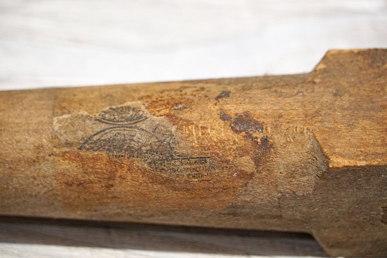 Antique Wood Wine Barrel Spigot Tap With Label Remnants 8 | Etsy