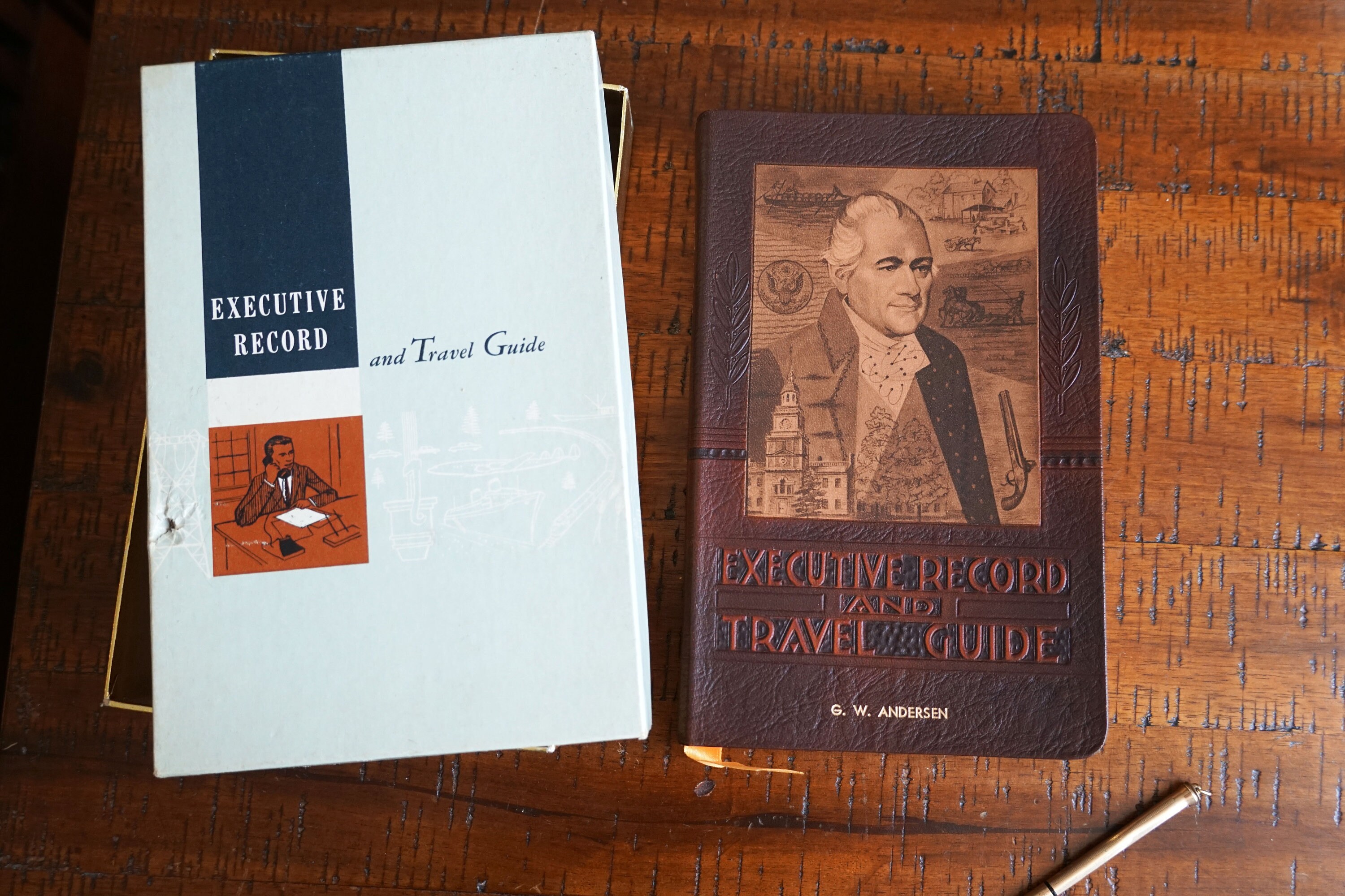 Vintage 1959 Leather Bound Executive Record and Travel Guide | Etsy