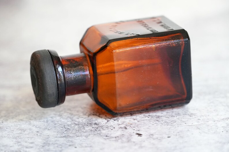 Antique Amber Glass Bristol's Universal Recorder Ink - Etsy