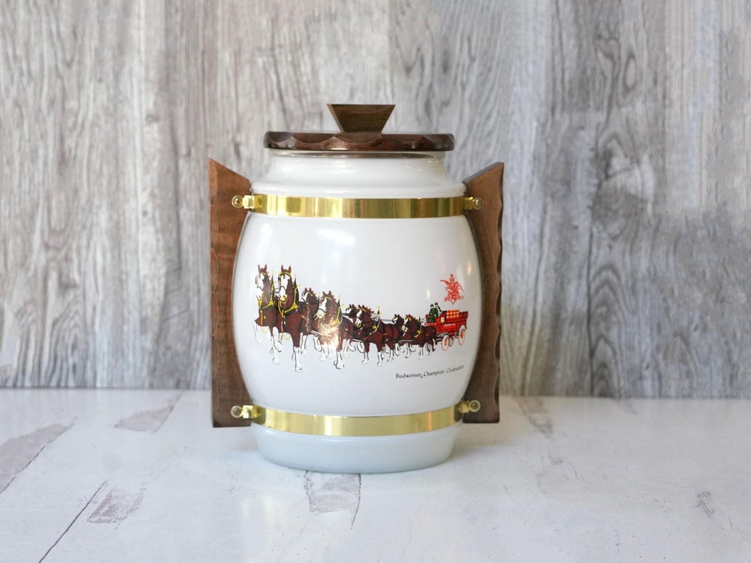 Vintage Siesta Ware Budweiser Champion Clydesdales Cookie Jar, White ...