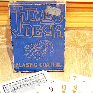 Vintage 1950s - 1960s Jumbo Clown Deck of Over-sized Playing Cards ...