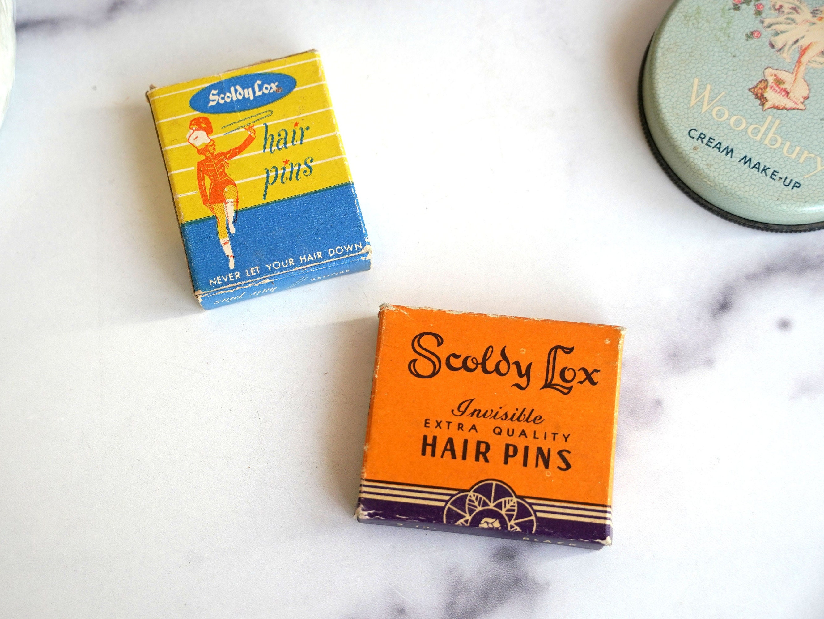 Vintage 1940s Scoldy Lox Hair Pins Full Boxes Retro Beauty - Etsy