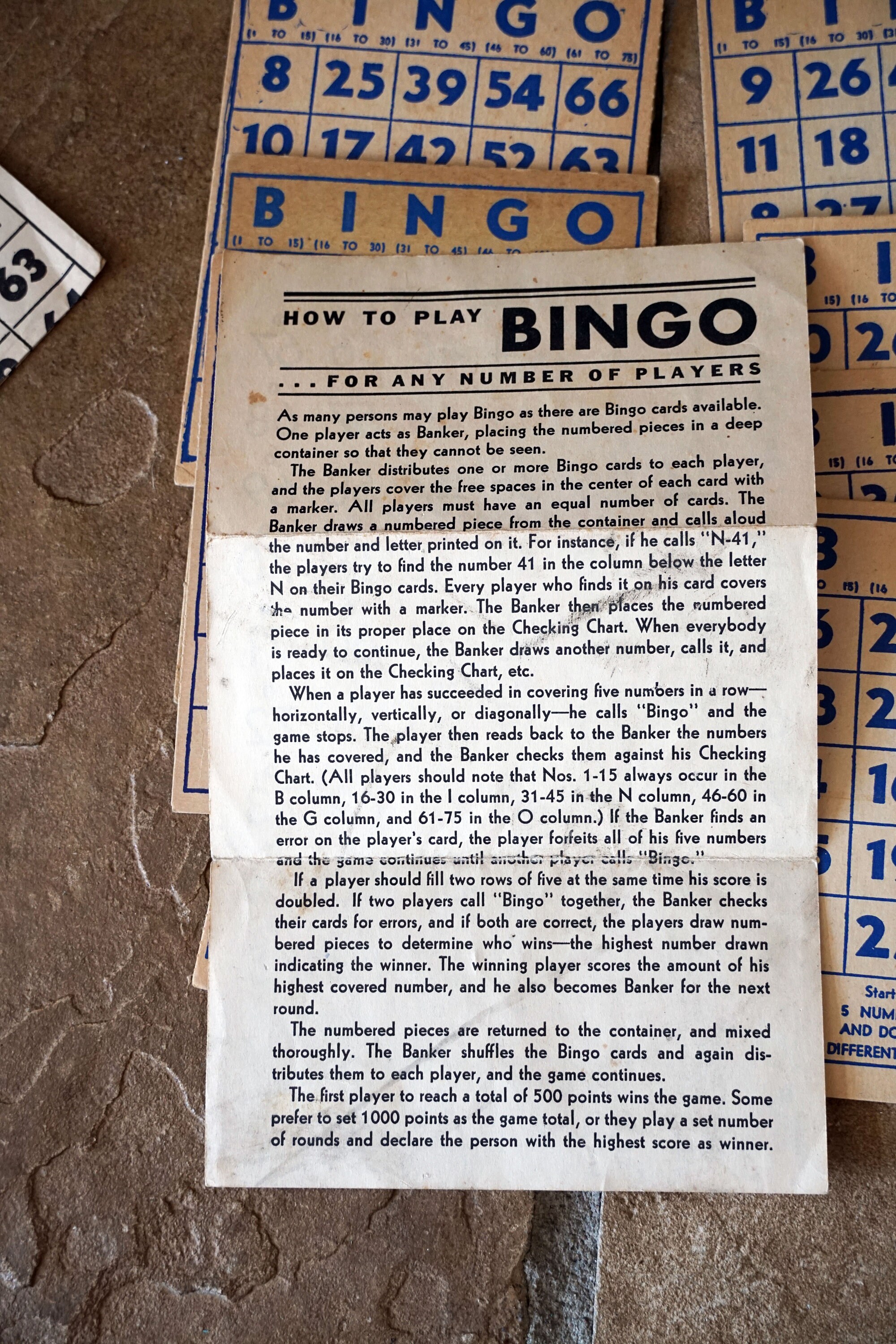 Vintage 1950s Bingo Set for Play Display Assemblage Craft | Etsy