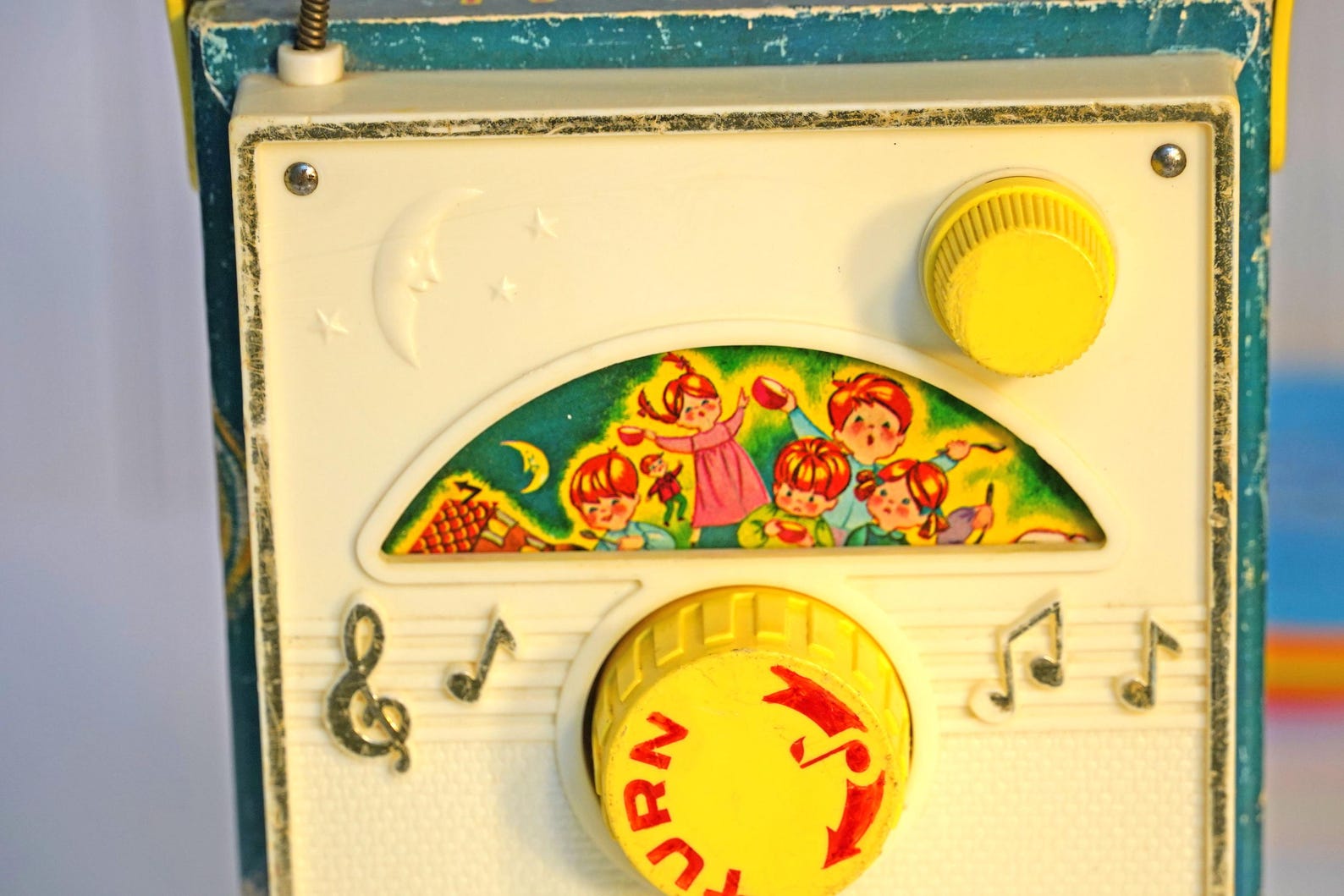 Vintage 1968 Fisher Price Music Box TV Radio 161, Old Woman Who Lived ...