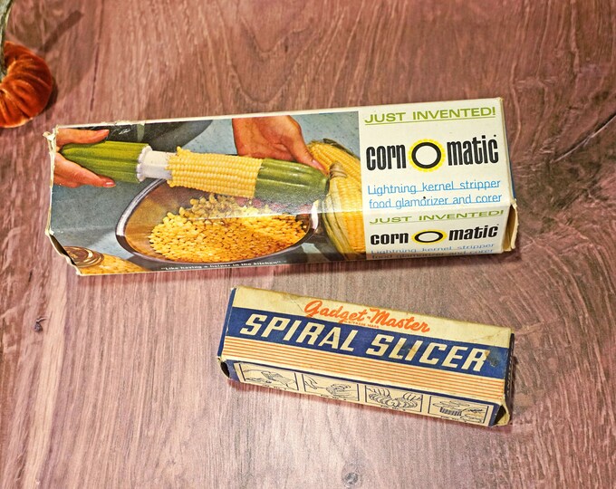 Vintage 1964 Corn-o-matic Food Glamorizer & Corer, Plus Popeil Bros ...